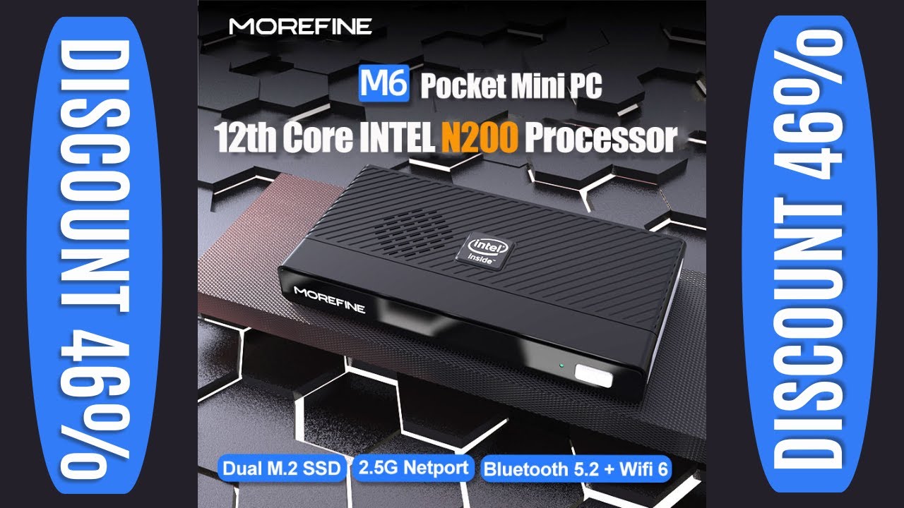 MOREFINE M6 Mini PC 12th Gen Intel N200 2.9GHz Windows 11 DDR5 2933MHz ...