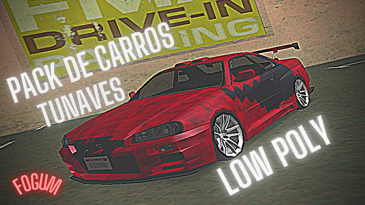 GTA SAN/SAMP PACK DE CARROS TUNAVEIS LOW POLY (2021) PC FRACO! - YouTube