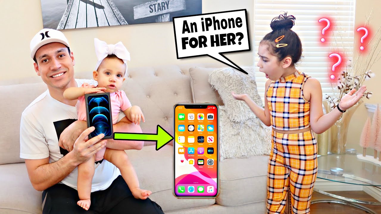 SURPRISING OUR 10 MONTH OLD BABY WITH THE iPHONE 12 PRO MAX!! | Jancy ...
