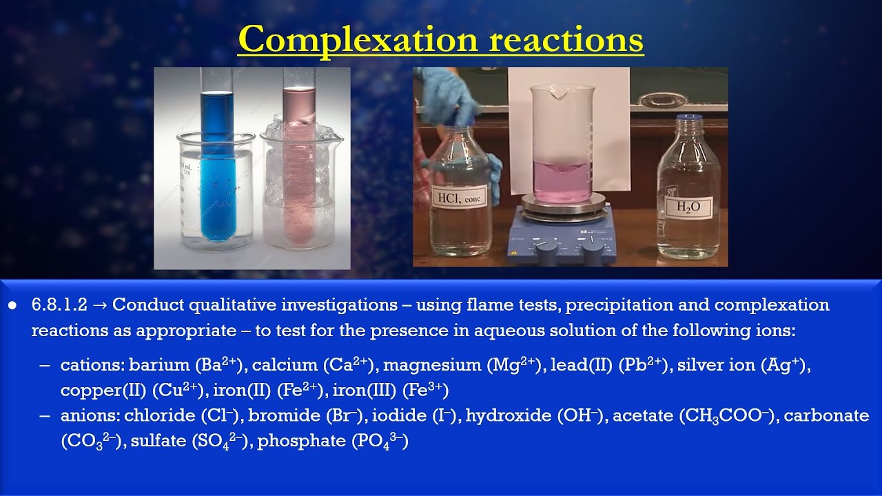 Chemistry M8 Inquiry 1 - Complexation Reactions - YouTube