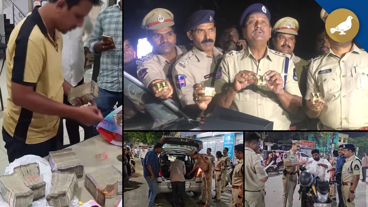Hyderabad Police Seize Rs 70 Lakh Cash 7 Kg Gold 300 Kg Silver During