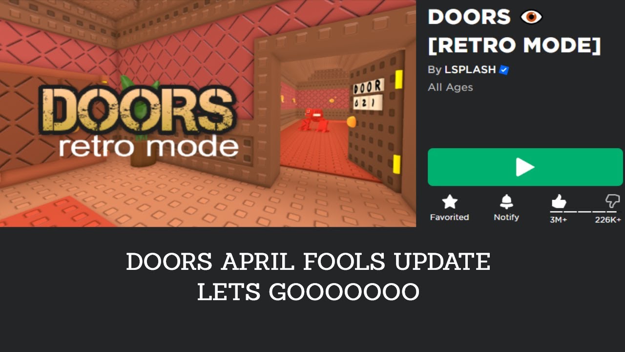 NEW DOORS APRIL FOOLS UPDATE!!! - YouTube