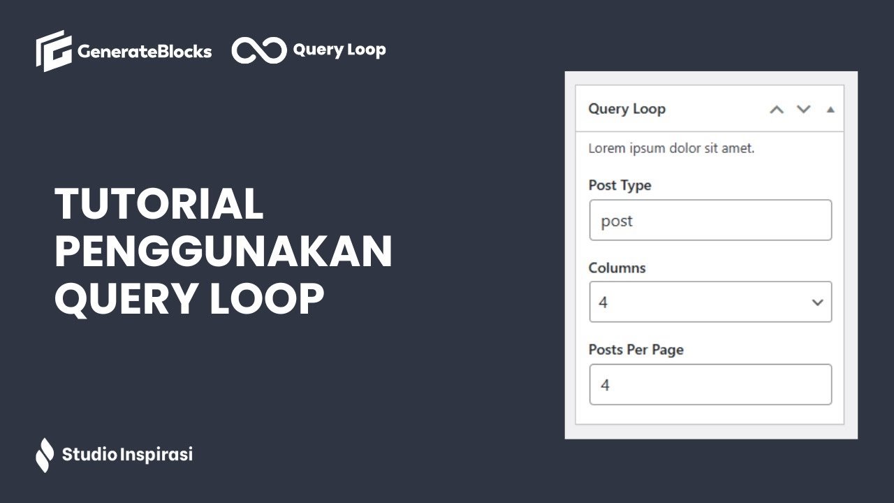 Tutorial Penggunaan Query Loop - Studio Inspirasi - YouTube