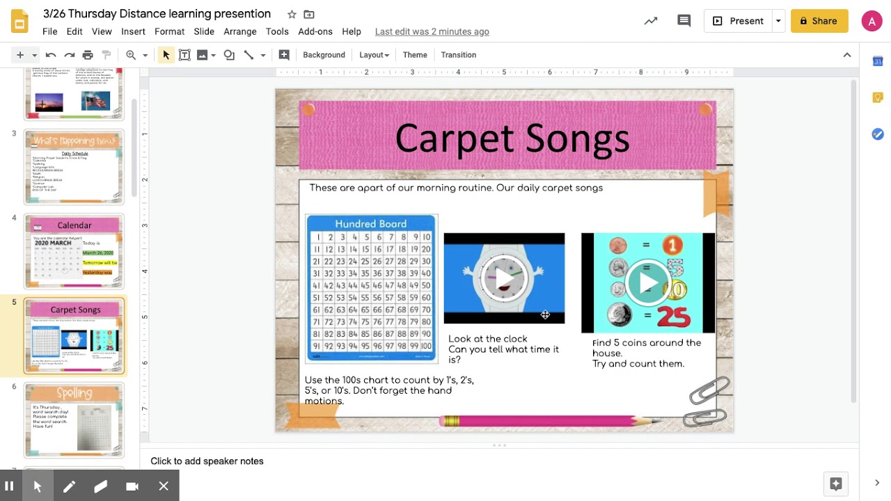 3/26 Thursday Distance learning presention - Google Slides - YouTube