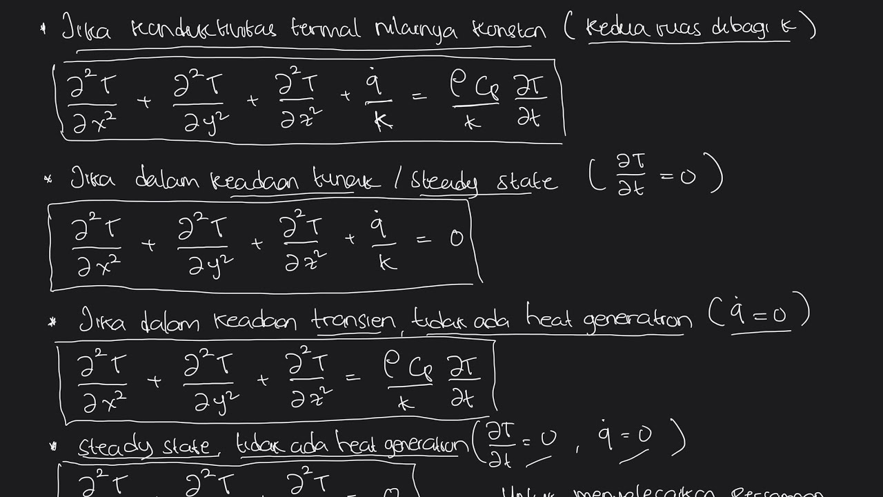 [PP-13] Persamaan Difusi Panas (Heat Equation) - Kuliah Perpindahan Panas - YouTube