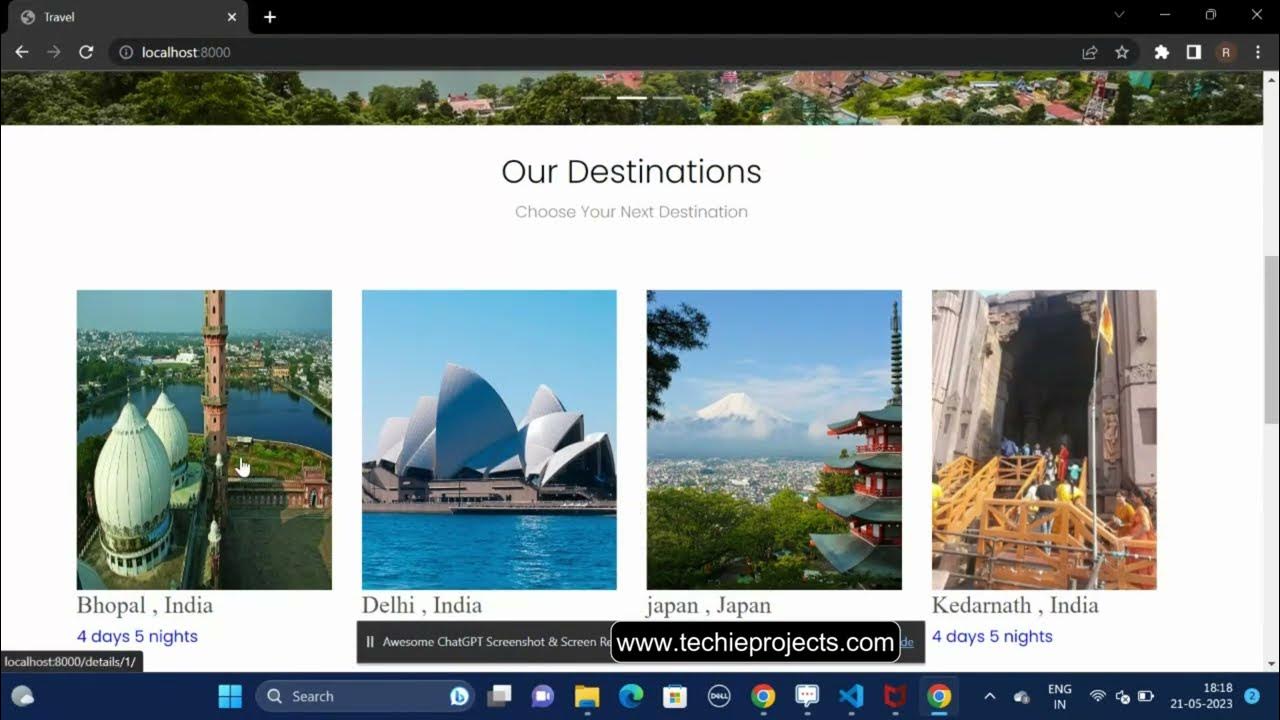 Tourism Website Project using Html CSS JavaScript | Web Development Projects Ideas - YouTube
