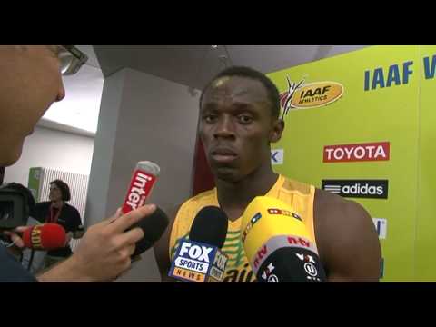 Usain Bolt 100m Final Interview - YouTube