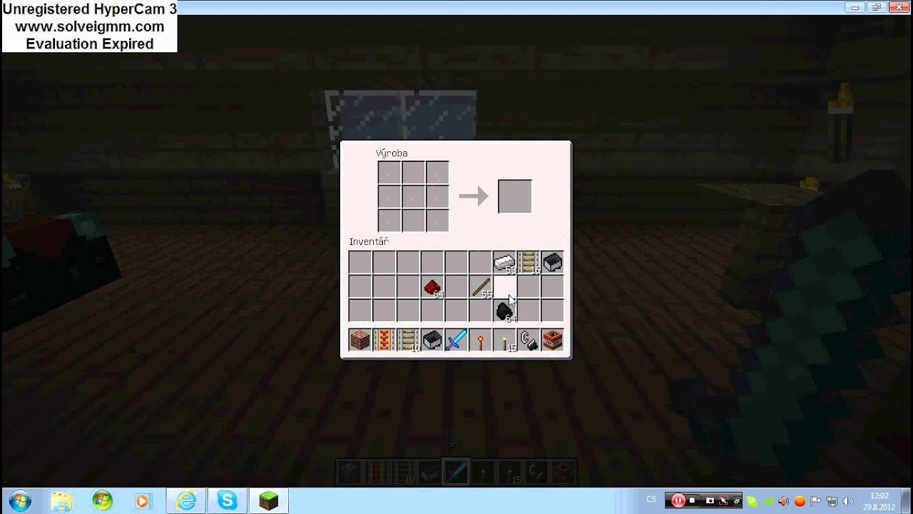 Minecraft vesnice 6 louče,koleje,vozík - YouTube