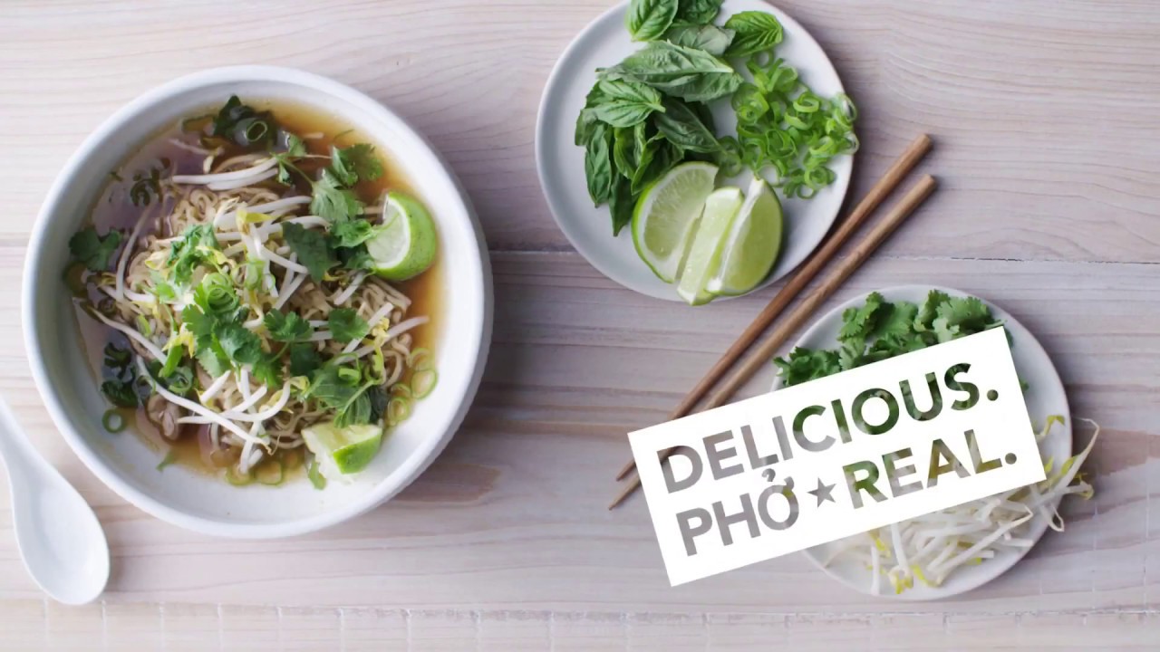 Vietnamese Style Beef Pho- Just mix in everything! - YouTube