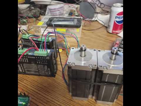 Trying out dual stepper motors on one axis for the new CNC - YouTube