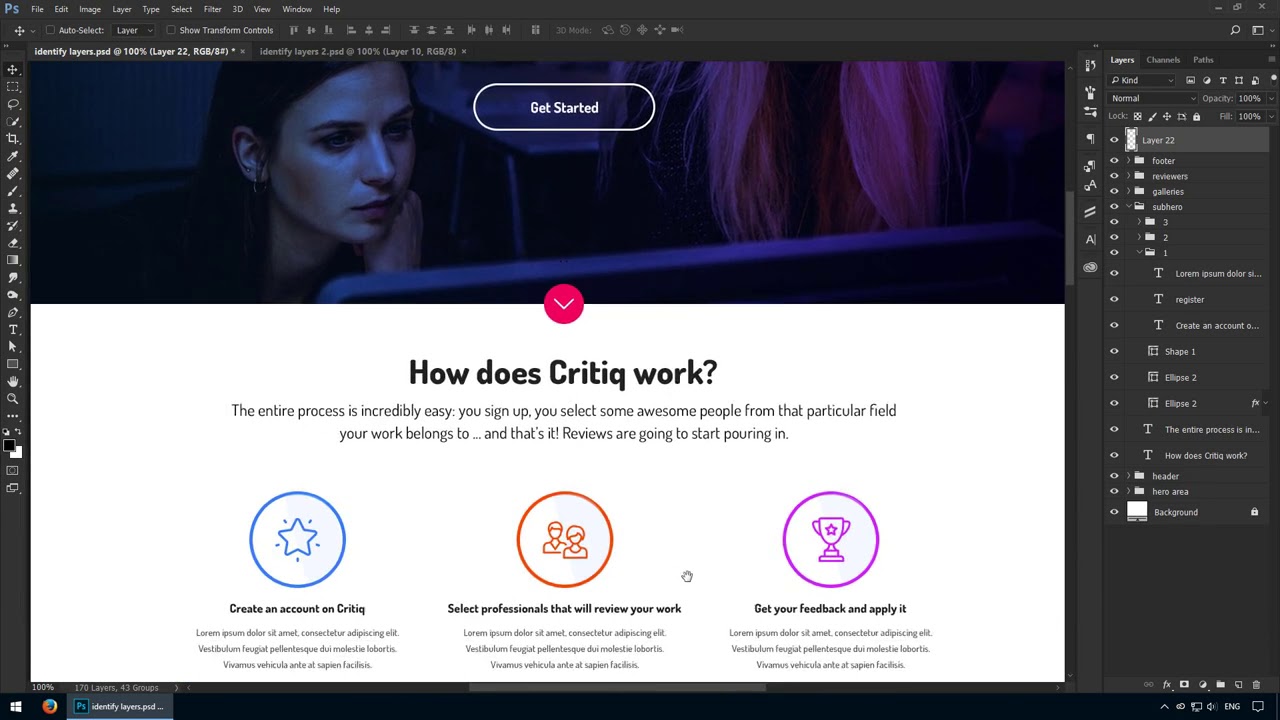 #18 Identifying layers in Photoshop - YouTube