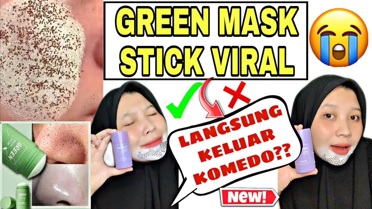 GREEN MASK STICK VIRAL REVIEW JUJUR | MASKER KOMEDO MEIDIAN - YouTube