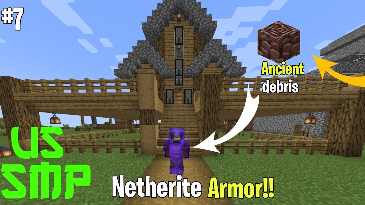 I MADE A FULLY NETHERITE ARMOR IN US SMP || #7 - YouTube