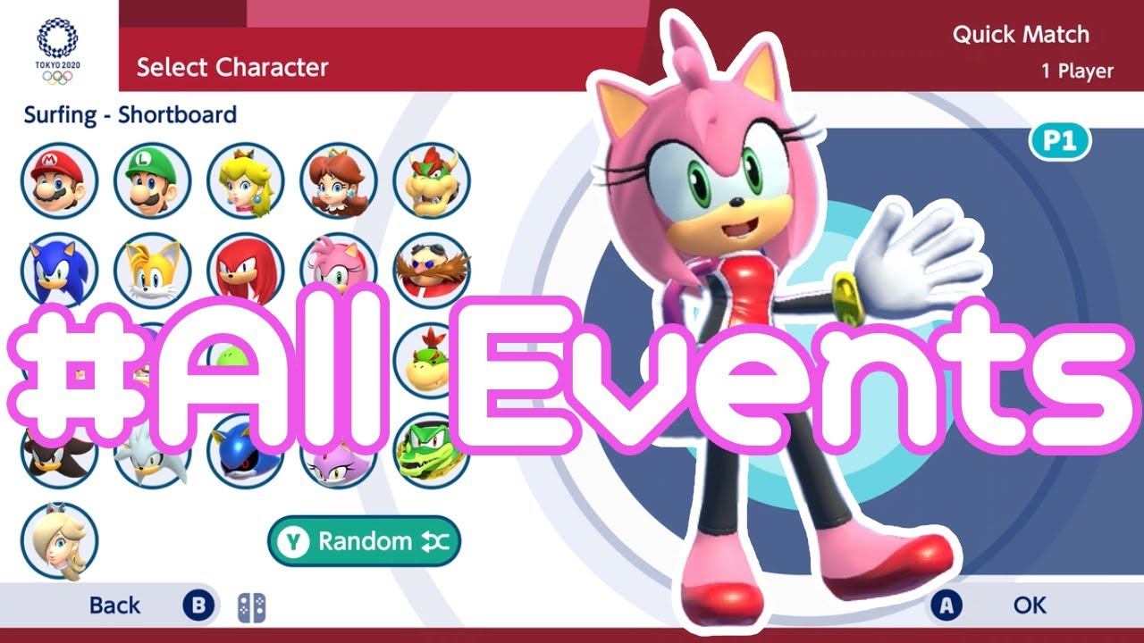 Mario & Sonic at the Olympic Games Tokyo 2020 : Gameplay Amy Rose, All ...