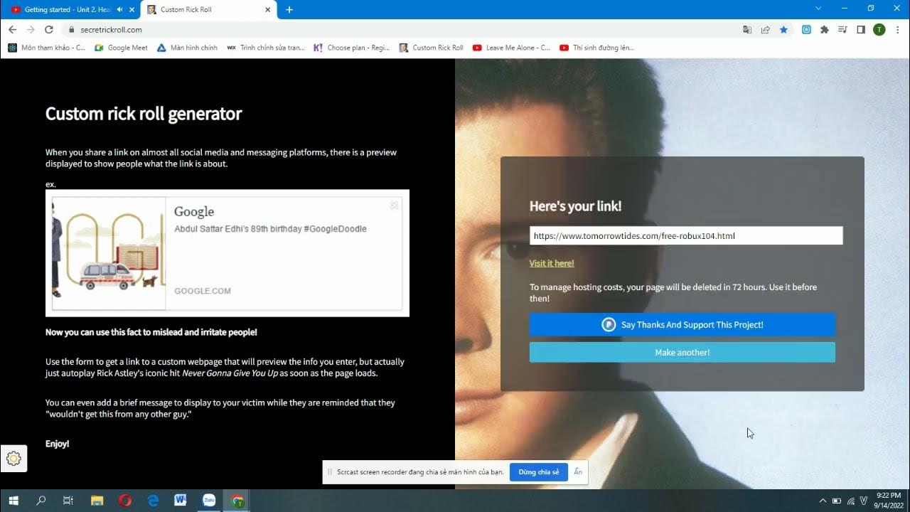 How to rickroll some one by link #rickroll - YouTube