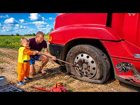The Giant Truck Broke Down! Little Mechanic to the Rescue! 😱🚚👦