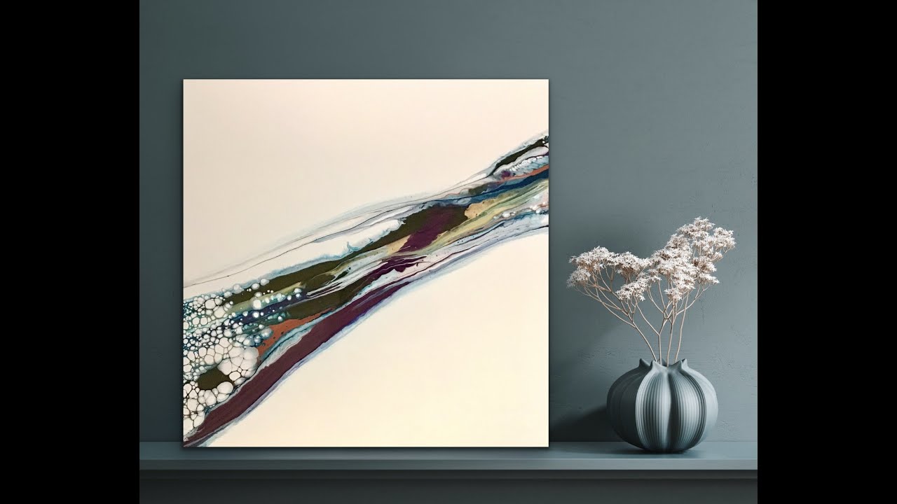 I love this Simple Painting. Acrylic Swipe, Acrylic Pouring Technique ...