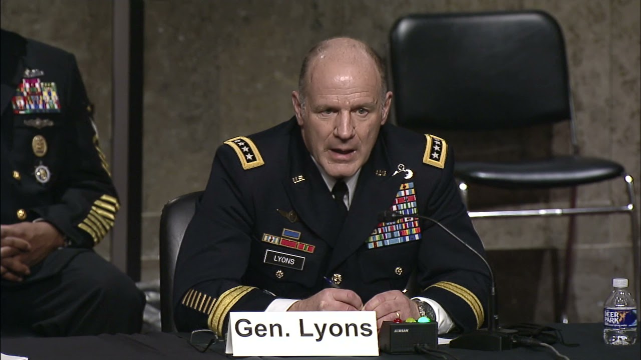Sen. Dan Sullivan (R-Alaska) at a Senate Armed Services Committee ...