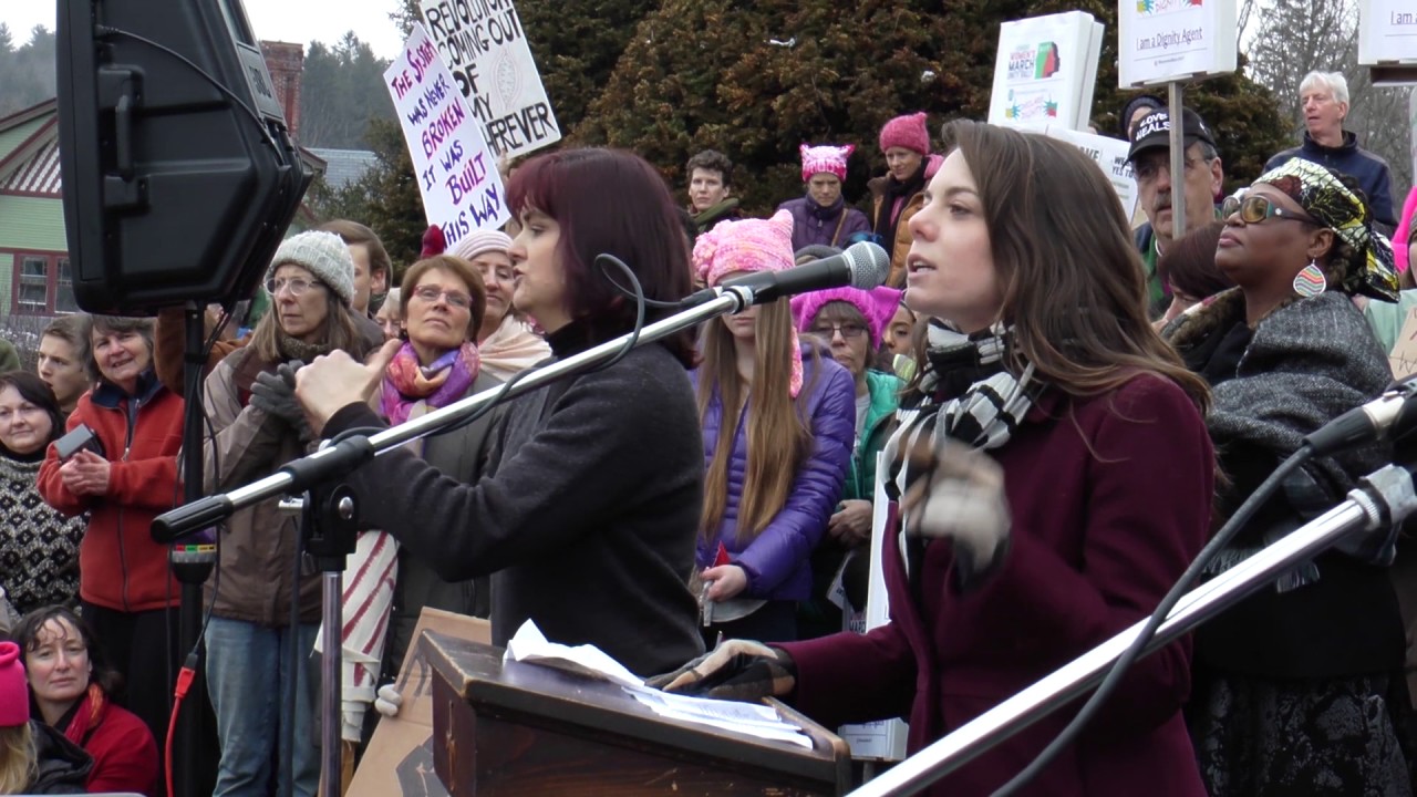 Montpelier #WomensMarch - Kate Ash (Advisor to Senator Leahy) - YouTube