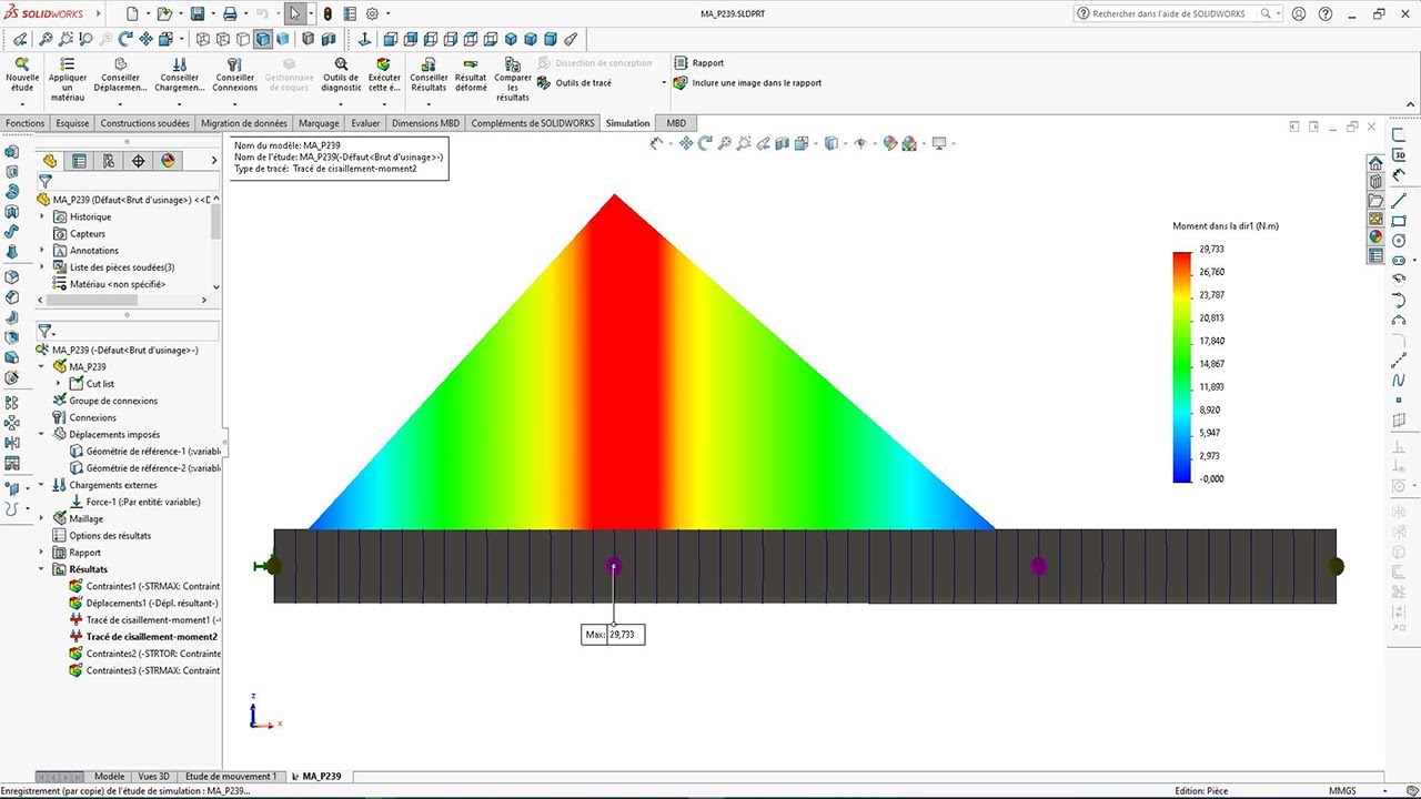 4) Simulation RDM avec Solidworks : Flexion - Torsion - YouTube