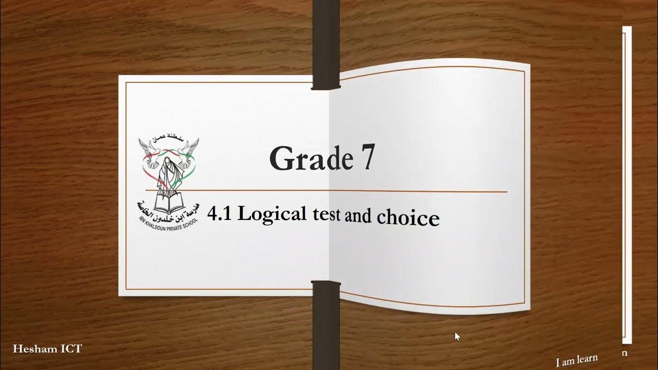 G7.4.1 logical test and choice - YouTube