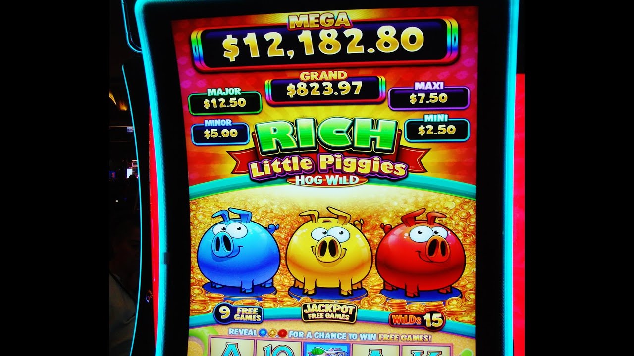RICH LITTLE PIGGIES HOG WILD Slots FUN game Las Vegas - YouTube