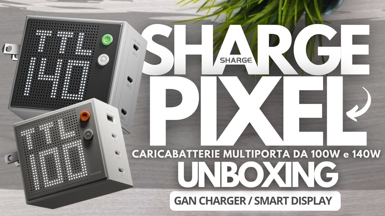 Unboxing SHARGE PIXEL 140 / 100 GaN Charger with SMART Display - YouTube