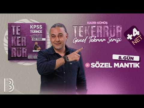 8) Tekerrür - Türkçe - Genel Tekrar Serisi - Sözel Mantık - Kadir GÜMÜŞ - 2026