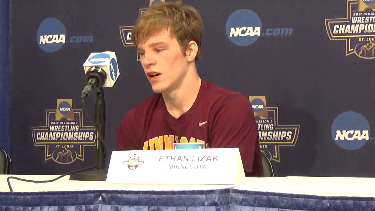 Minnesota's Ethan Lizak punches his ticket to the NCAA finals - YouTube