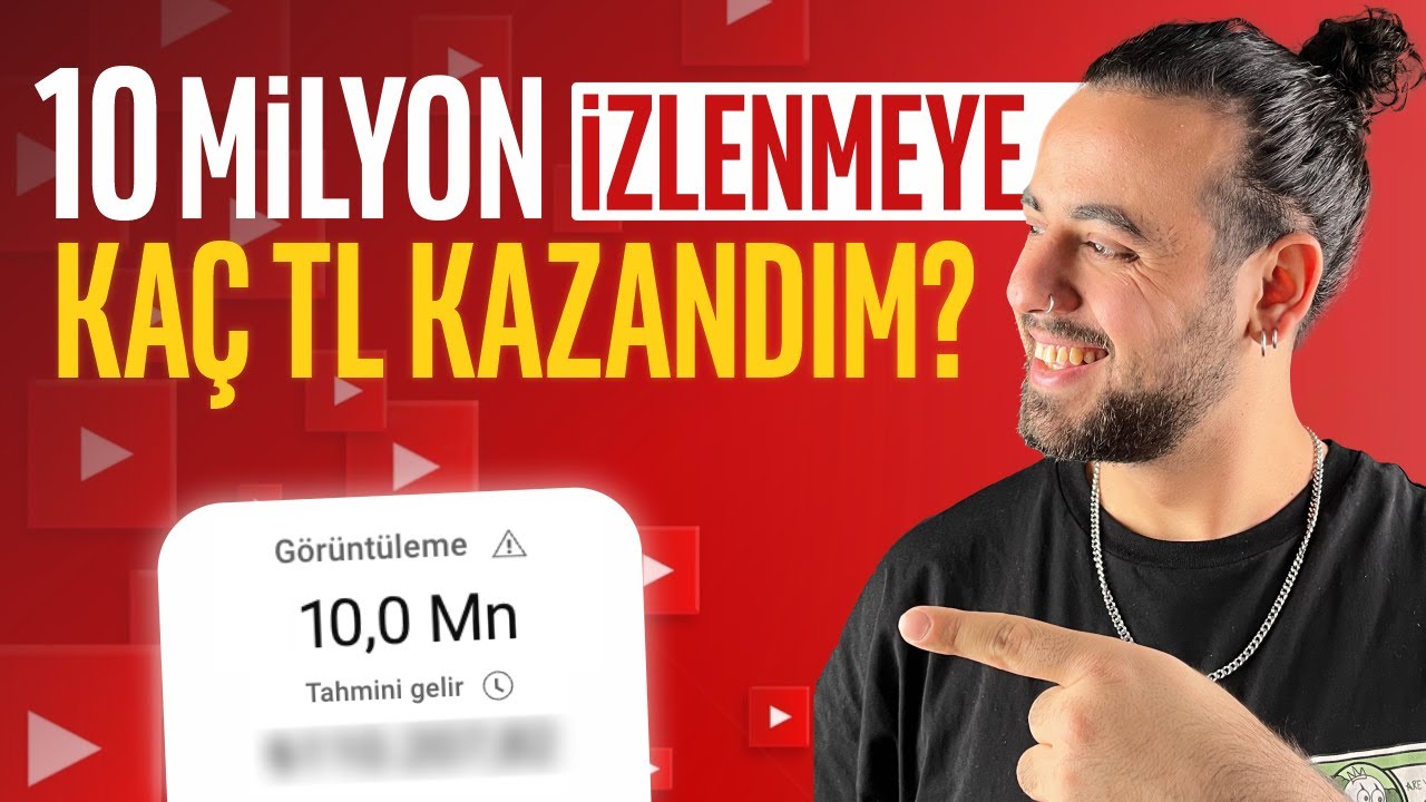 10 MİLYON İzlenmeye Kaç TL Kazandım? - YouTube Para Kazanma ...