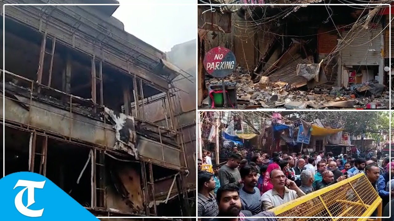Shops gutted in fire at Delhi's Chandni Chowk leave shopkeepers ...