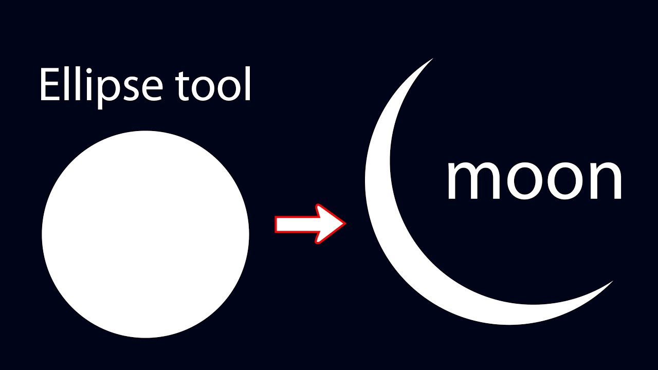 How to make a Crescent moon in Adobe Illustrator | Tecnsol #viral - YouTube