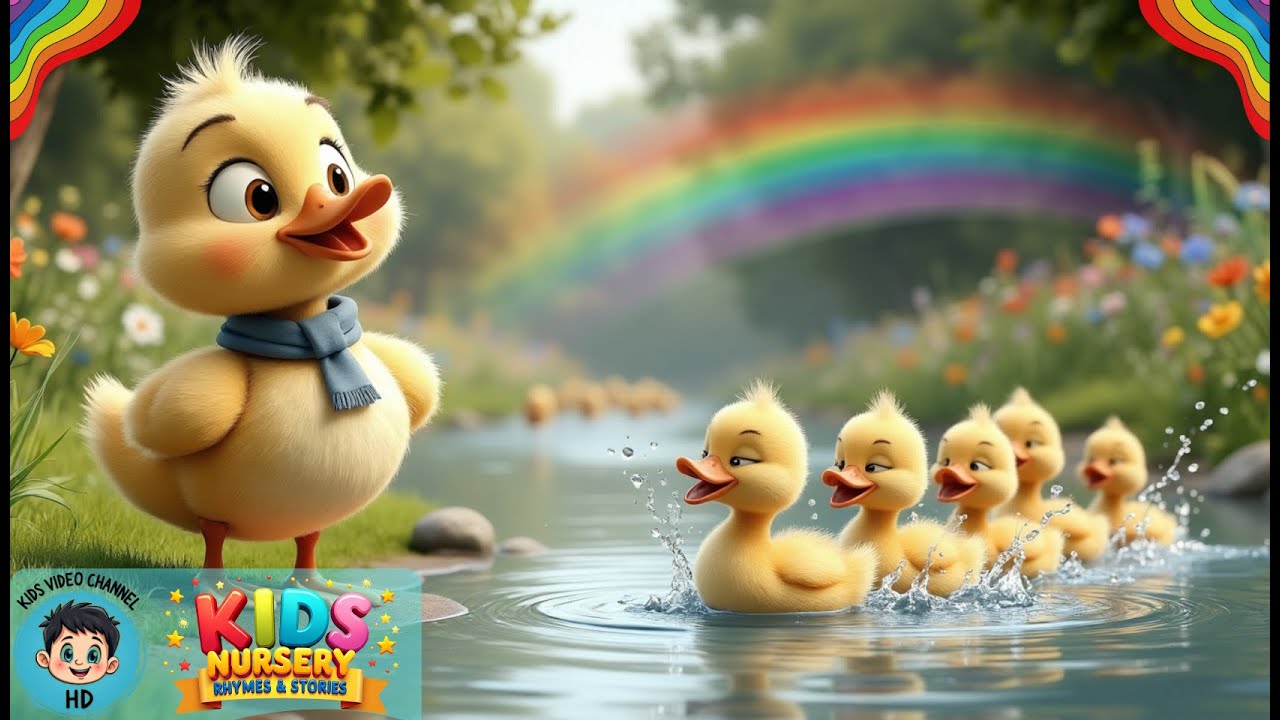 🌟 Five Little Ducks | Best Preschool Song | Learn & Sing Along for Kids ...