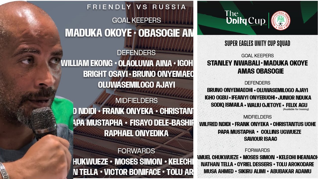 Super Eagles call-up list : Chelle Names two different Squad list for ...