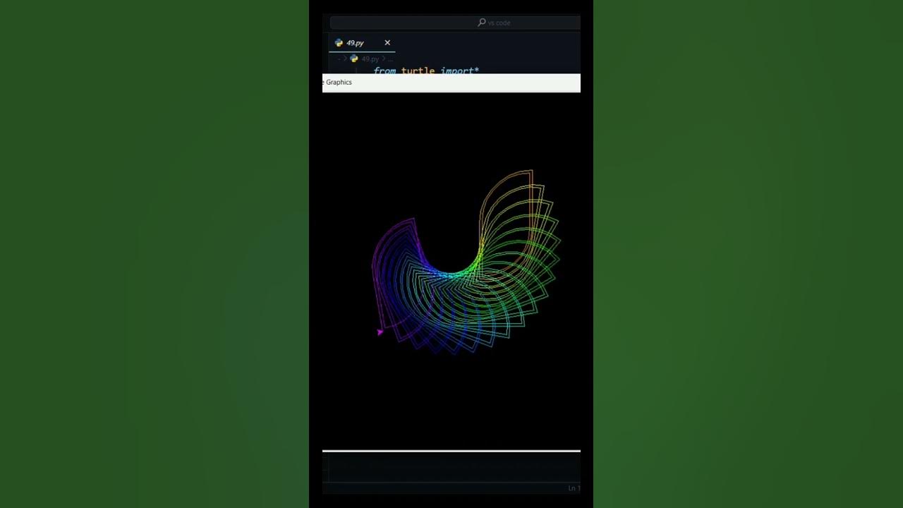 Graphic Animation part 49 using #pythonturtle #new #turtle #viralvideo #python #shorts # ...