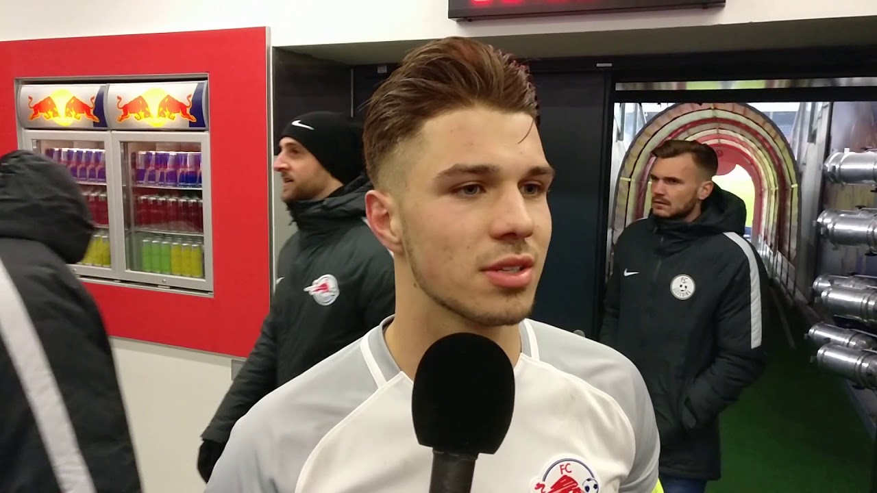 Luca Meisl nach dem 5:2 gegen Sporting Lissabon - YouTube