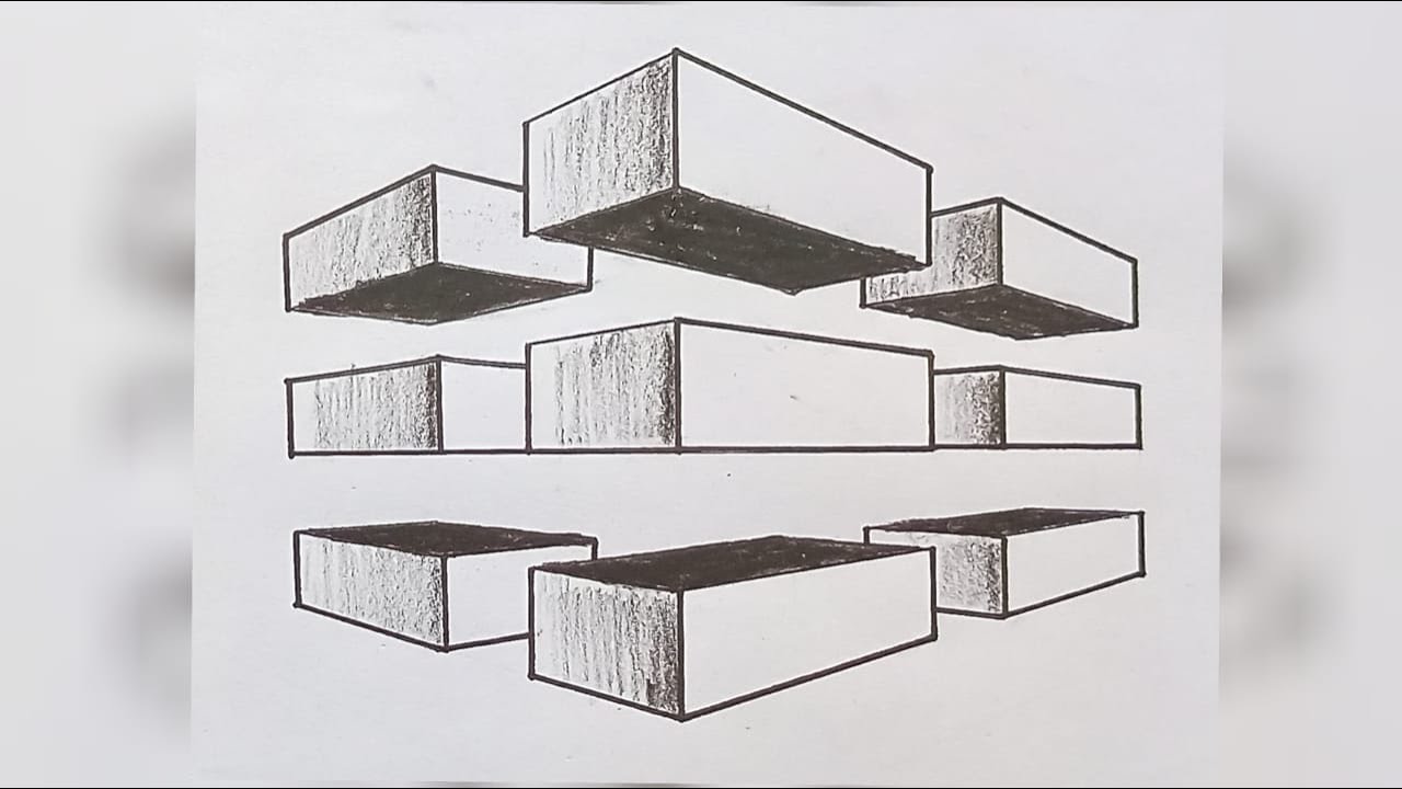 Basic Brick Structures in 2 Point Perspective | Perspective Drawing ...