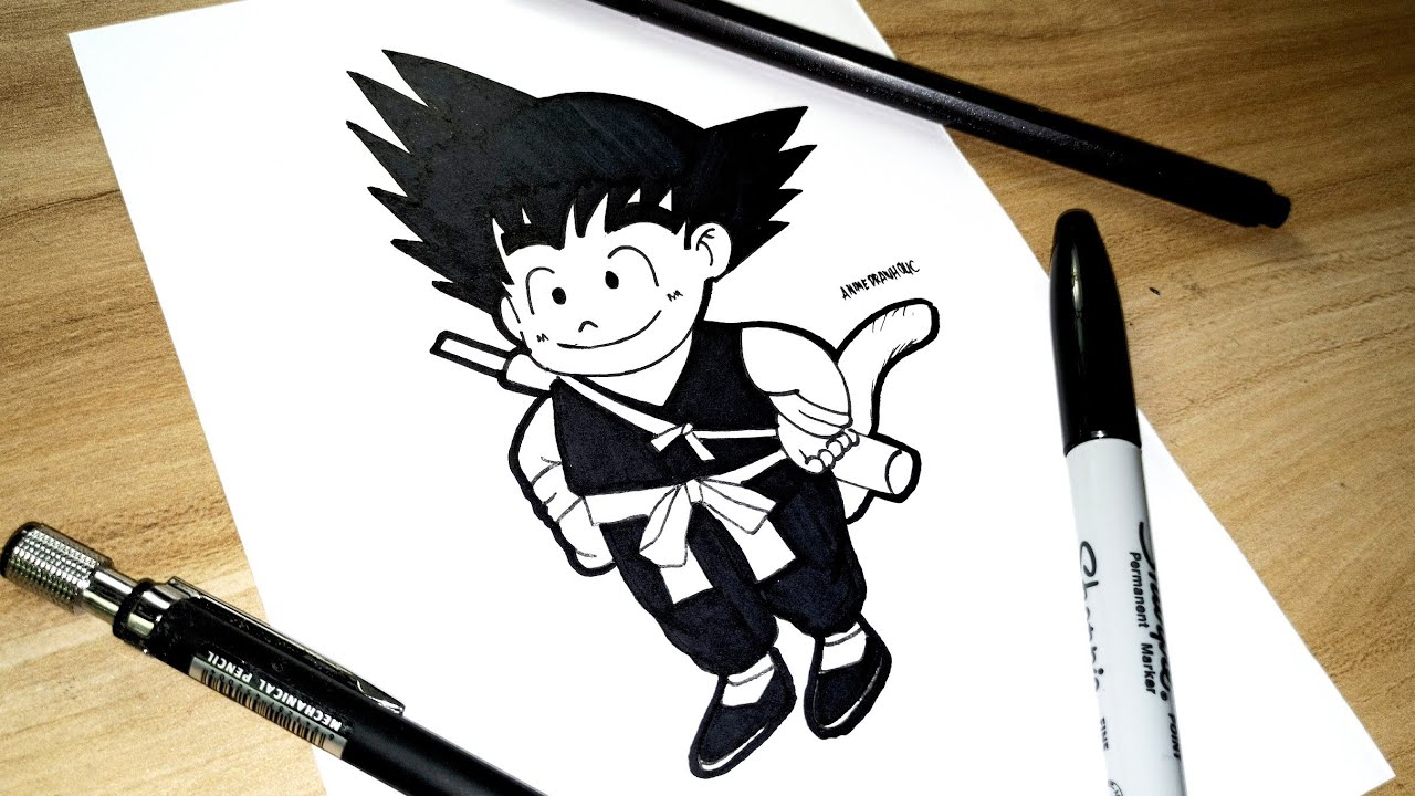 I Draw TORIYAMA'S FIRST DRAWING OF GOKU | Dragon Ball | #animedrawholic ...