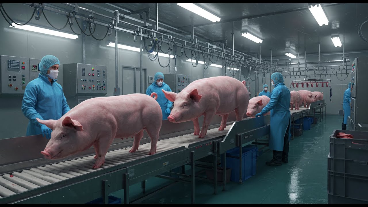 HOW PORK MEAT IS PRODUCED IN MODERN FACTORIES 🐖 | Processing Factory - YouTube