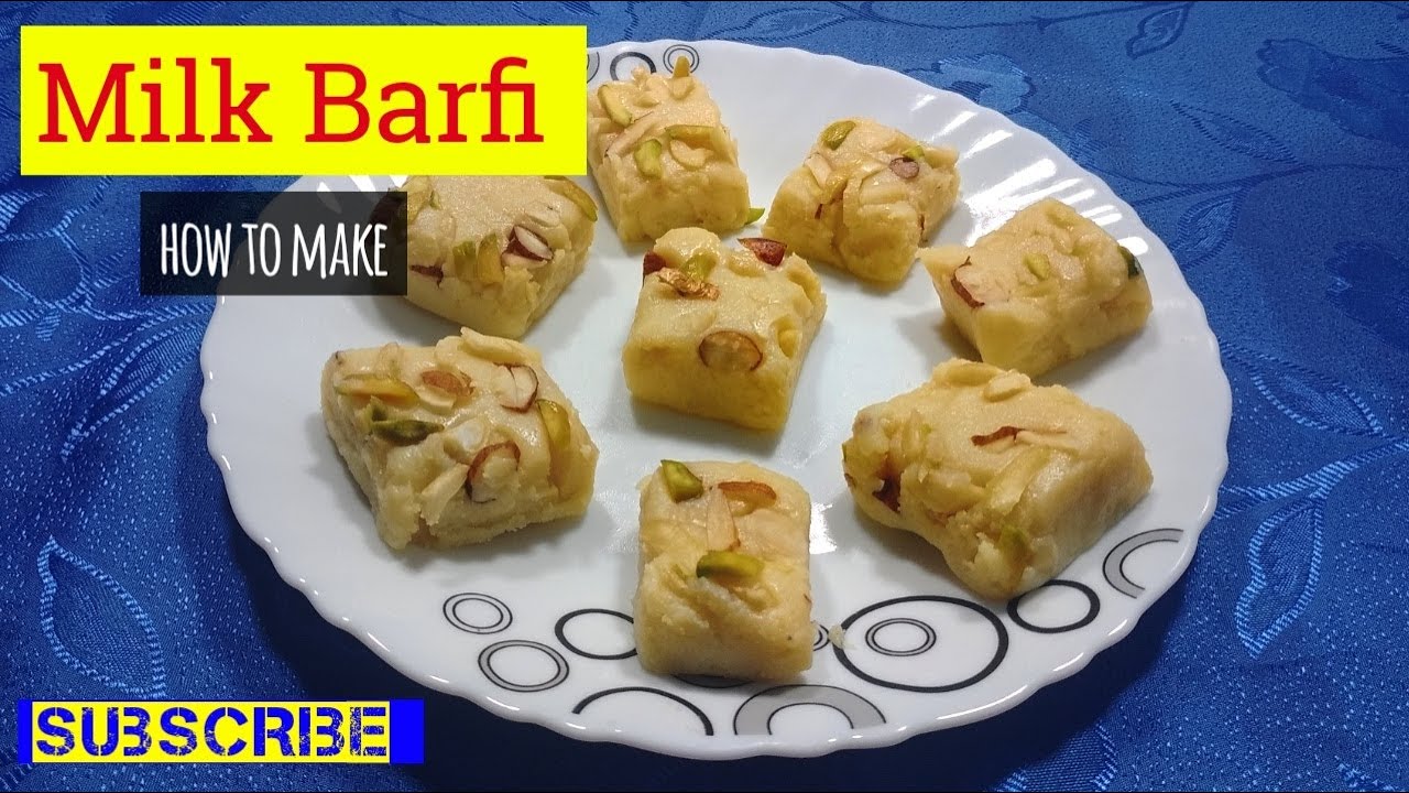 Milk Barfi recipe || Milk powder barfi || barfi recipe || easy sweet ...