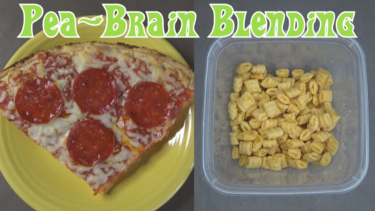 Pea-Brain Blending: Pepperoni Pizza & Cap'n Crunch Cereal - YouTube