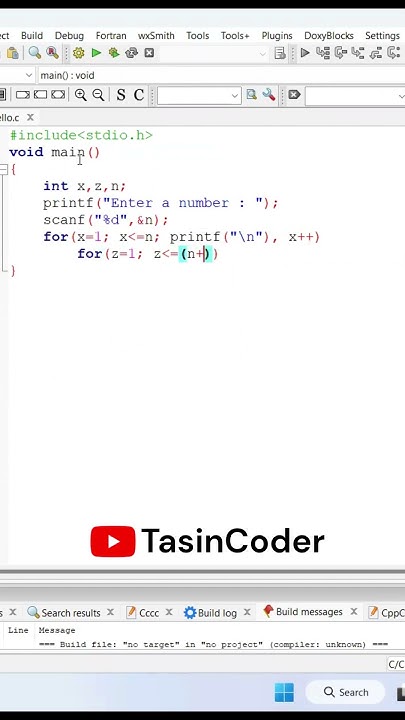 Star Pattern 2 Program In C Language Tasincoder Youtube
