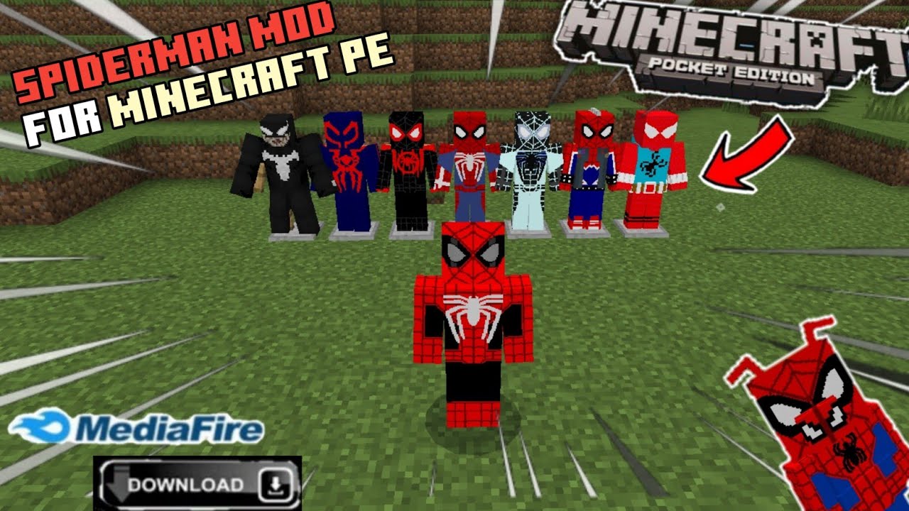 Spiderman Mod In Minecraft || How To Download Spiderman Mod In MCPE ...