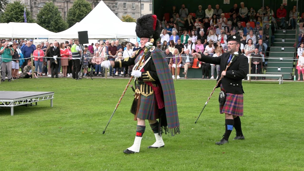 Scotland the Brave as the massed Pipes & Drums march off during the ...