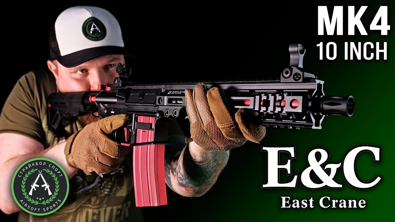 Видео обзор на страйкбольный автомат (East Crane) MK4 10 INCH M-LOK EC ...