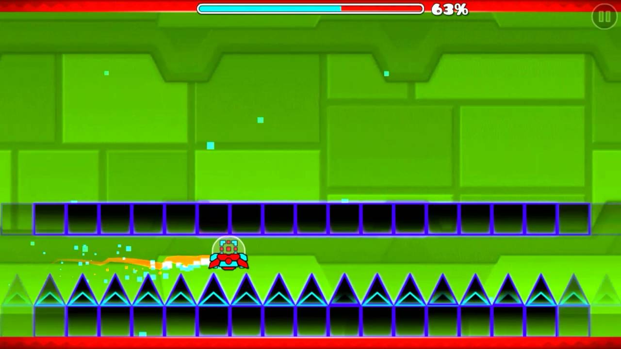 One Space UFO! Geometry Dash! - YouTube