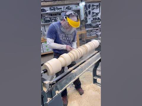 Testing the new lathe #woodworker #woodwork #wood #woodworking #lathe # ...