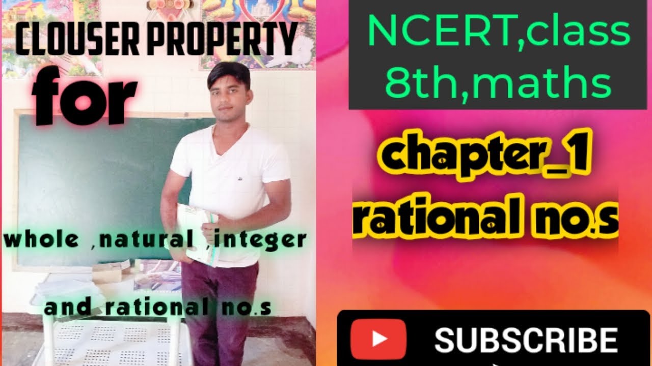 Class 8th ,maths,chapter _1 , { closure property for whole, natural ...