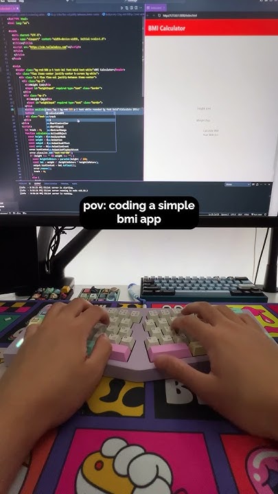 POV: ASMR Coding a Simple BMI Calculator Live 🎧💻 | HTML, Tailwind CSS, JavaScript #ASMR #Coding ...