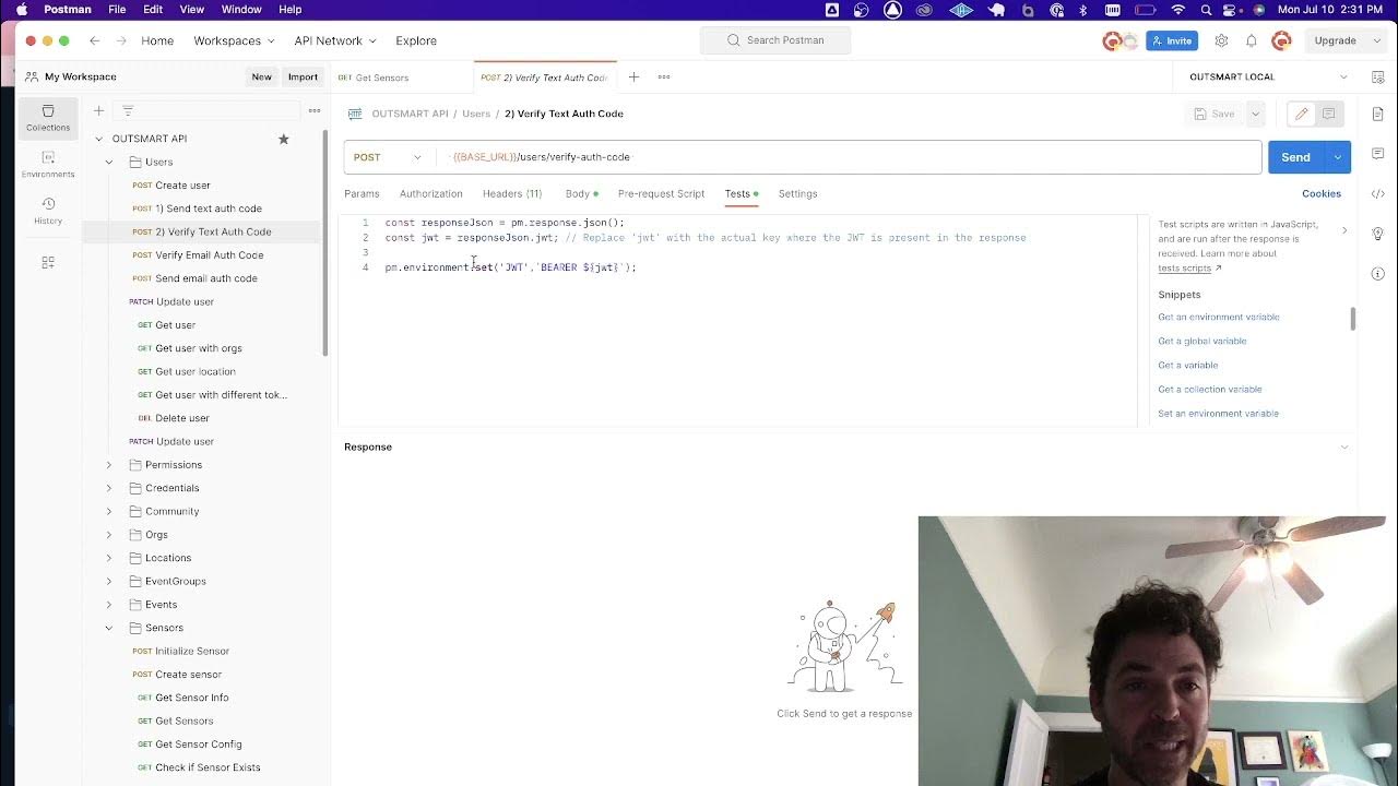Postman - Automatically save the JWT as an environment variable - YouTube